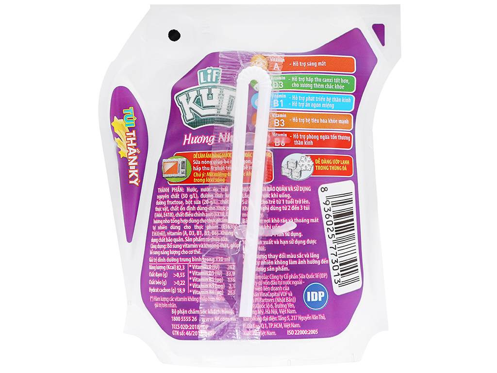 Sữa trái cây LiF Kun hương nho 110ml | Văn Phòng Phẩm Onl...