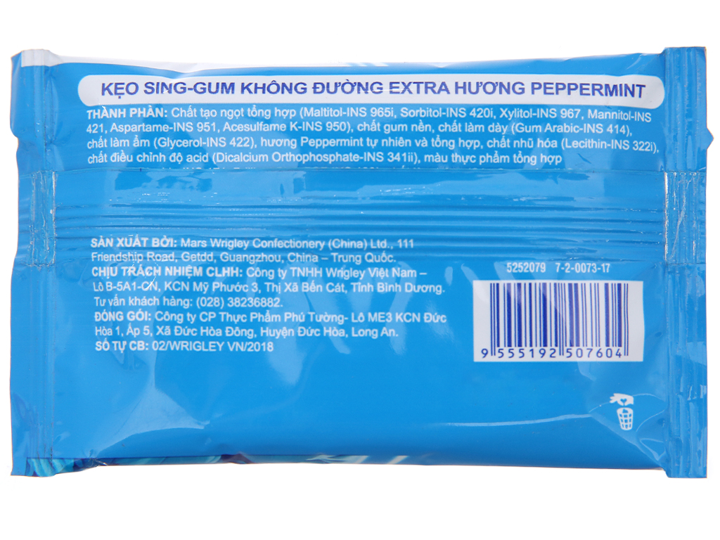 Sing-gum không đường Extra hương Peppermint | Văn phòng p...