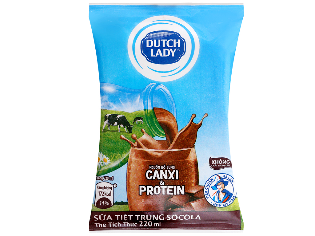 Sữa tiệt trùng Dutch Lady Canxi & Protein 220ml | Văn Phò...
