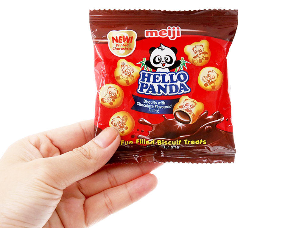 Bánh gấu kem socola Meiji Hello Panda | Văn Phòng Phẩm On...