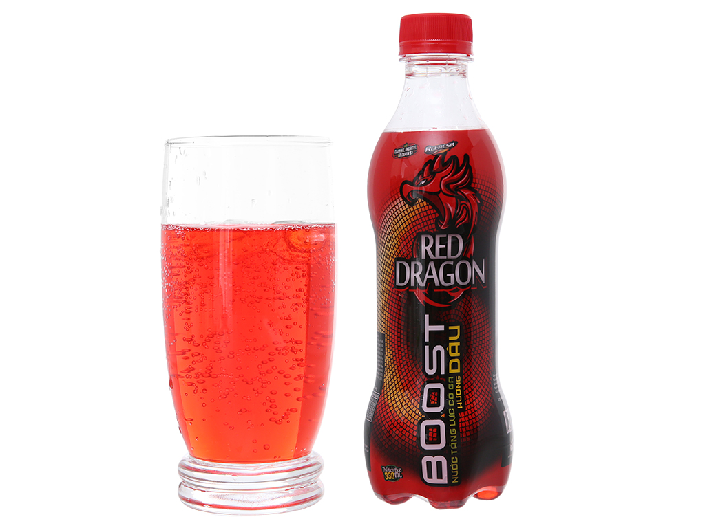 Nước tăng lực Rồng Đỏ hương dâu 330ml | Văn Phòng Phẩm On...
