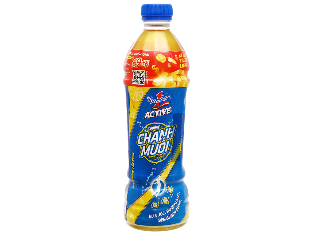 Nước uống vận động Number1 Active vị chanh muối 455ml | V...