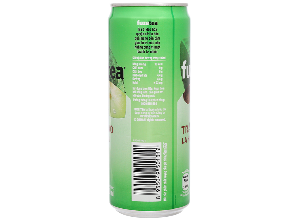 Trà bí đao Fuze Tea la hán quả 330ml | Văn Phòng Phẩm Onl...
