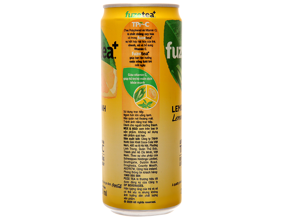 Trà chanh với sả Fuze Tea lon 320ml | Văn Phòng Phẩm Onli...