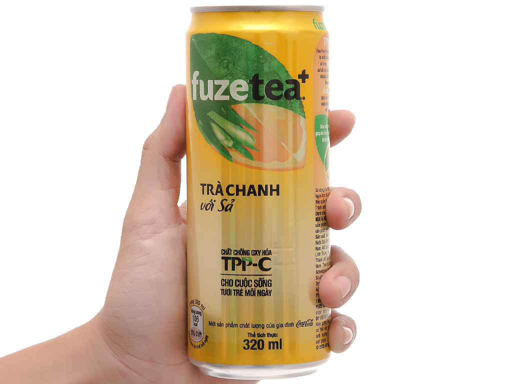 Trà chanh với sả Fuze Tea lon 320ml | Văn Phòng Phẩm Onli...