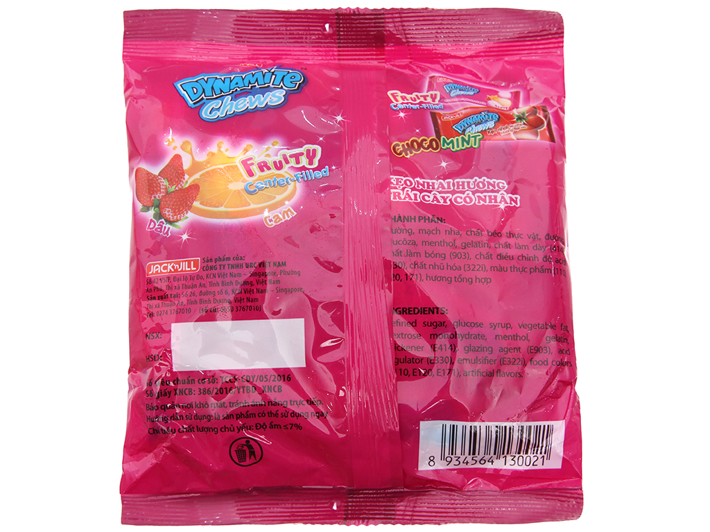 Kẹo nhai hương trái cây có nhân Dynamite Chews | Văn Phòn...