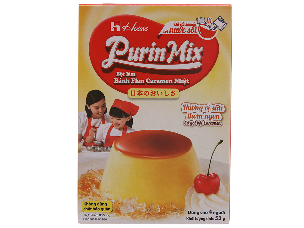 Bột bánh flan House Foods Purin Mix hương vị sữa hộp 53g ...