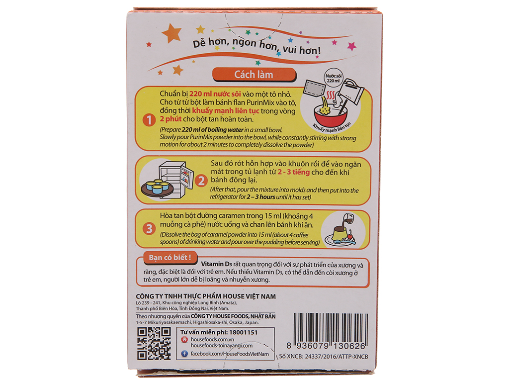 Bột bánh flan House Foods Purin Mix hương vị trứng hộp 55...