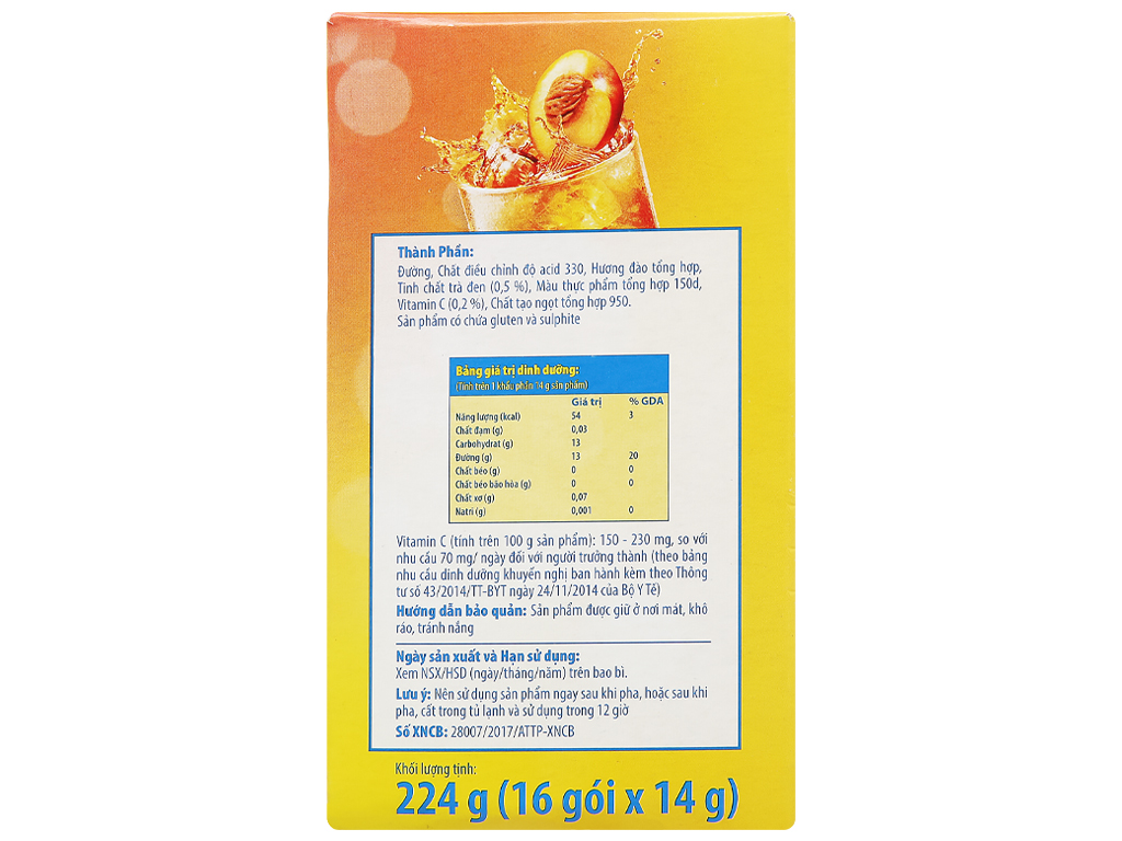 Trà Lipton Ice Tea vị đào 224g | Fast.vn