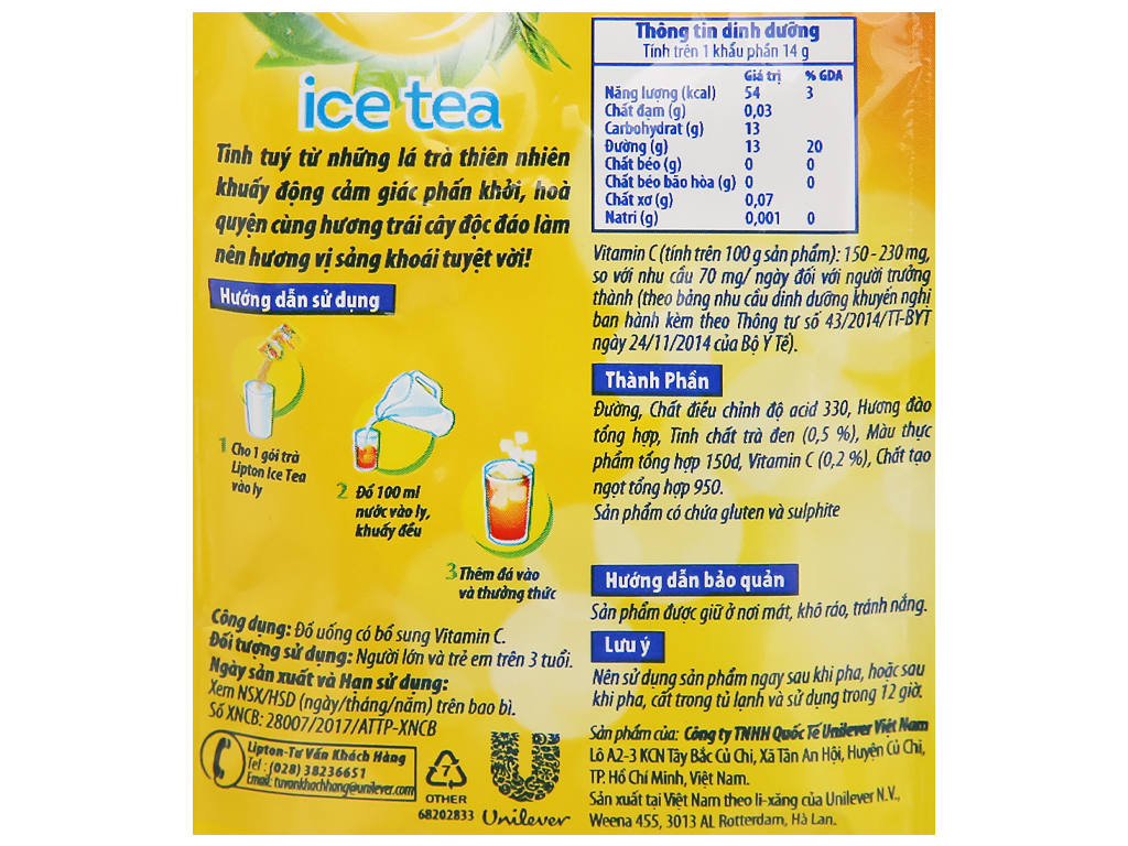 Trà Lipton Ice Tea vị đào 224g | Fast.vn