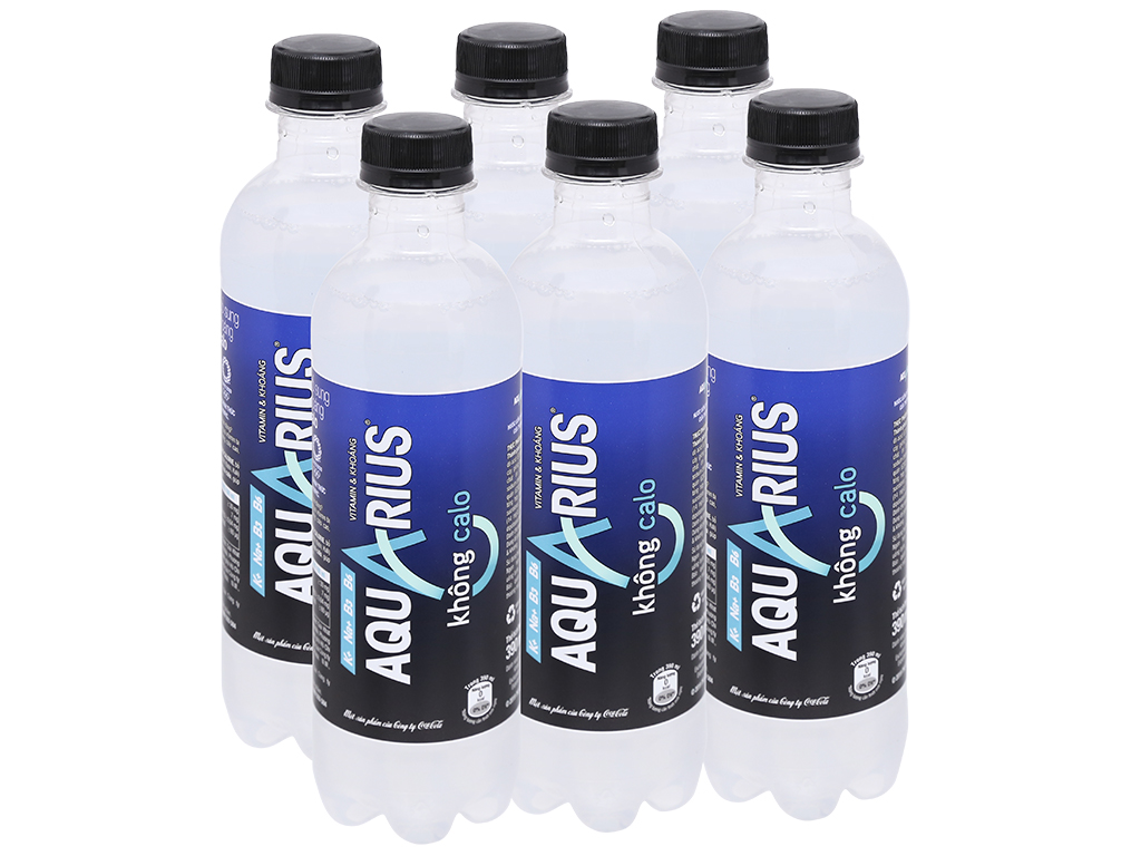 6 chai nước uống vận động Aquarius Zero 390ml | Văn phòng...