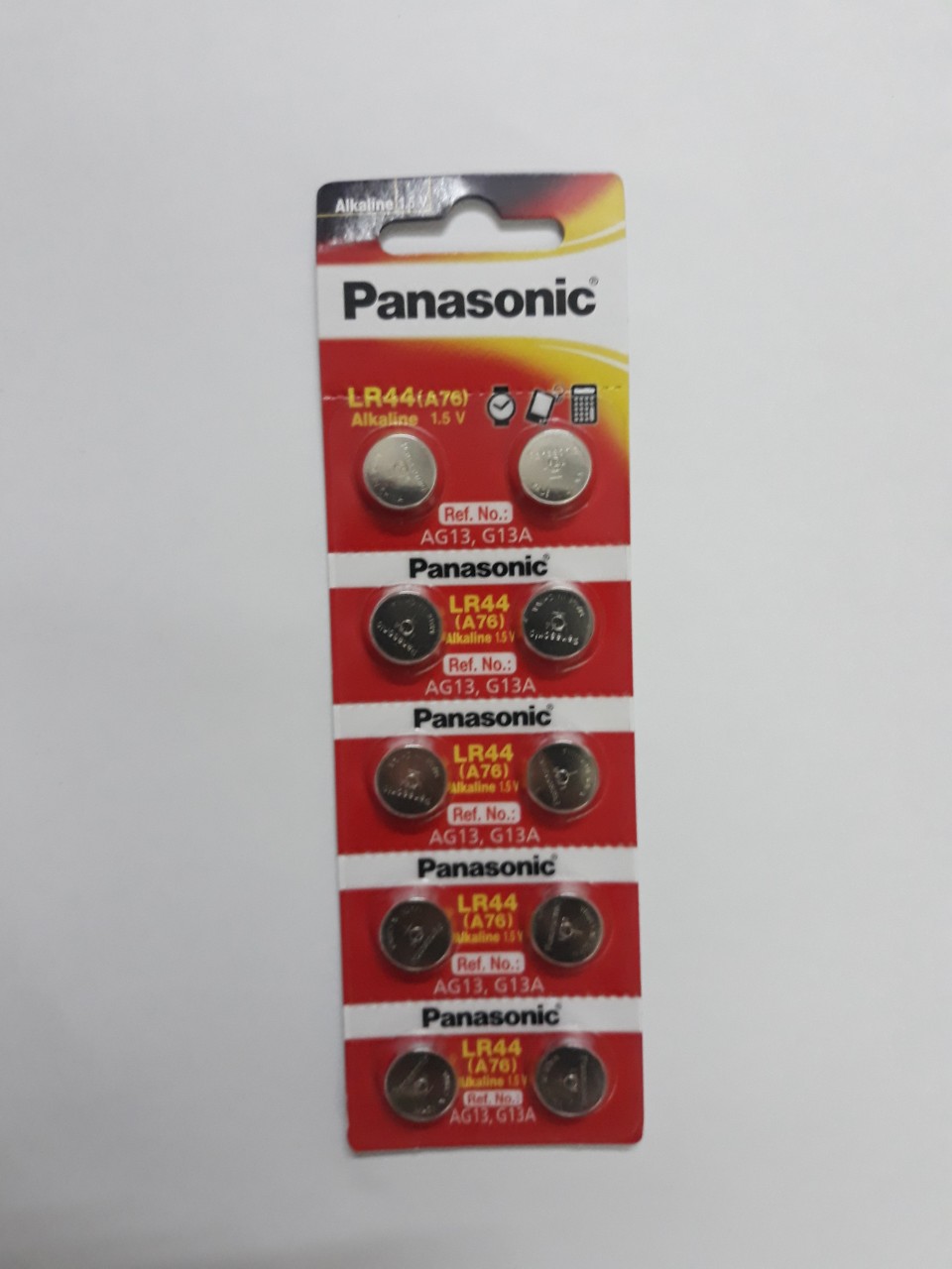 Pin cúc áo Panasonic LR44-A76-SR44-AG13-CA18 - Vĩ 10 viên...