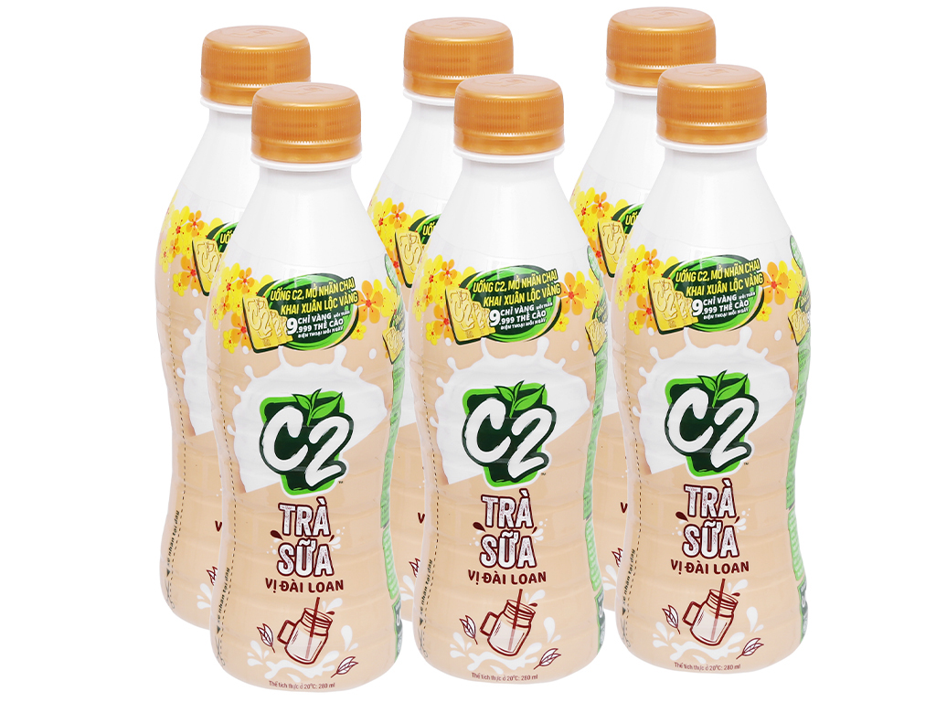 6 chai trà sữa Đài Loan C2 280ml | Fast.vn