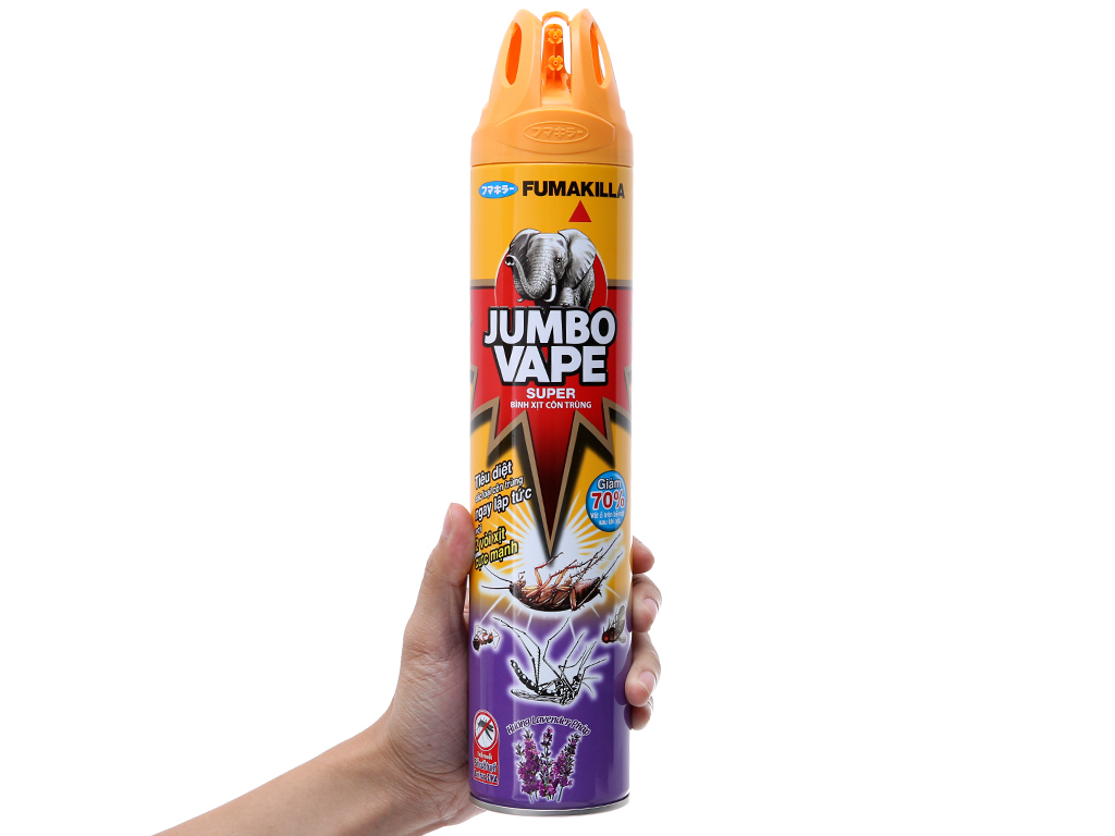 Bình xịt côn trùng Jumbo Vape SUPER hương lavender pháp 6...