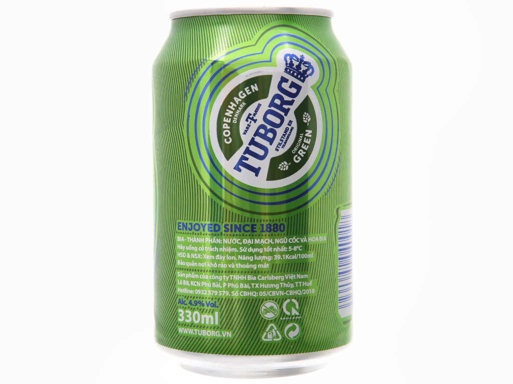 6 lon bia Tuborg 330ml | Fast.vn