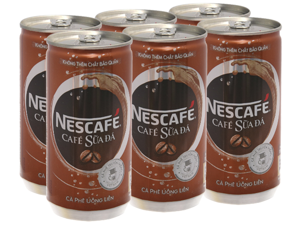 6 lon cà phê sữa đá NesCafé 170ml | Văn Phòng Phẩm Online...