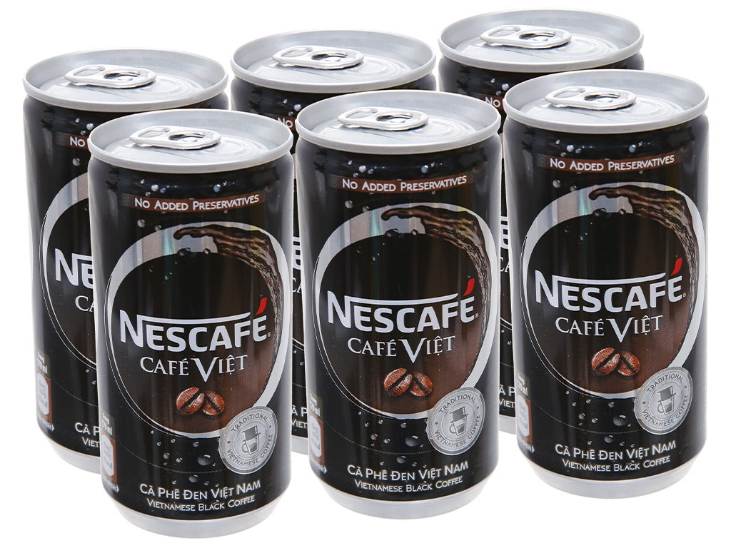 6 lon cà phê đen NesCafé Café Việt 170ml | Fast.vn