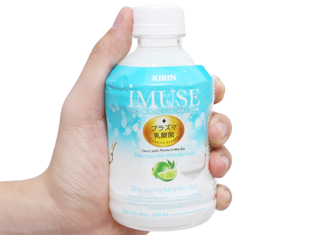 6 chai nước uống Kirin Imuse vị sữa chua và chanh 280ml
