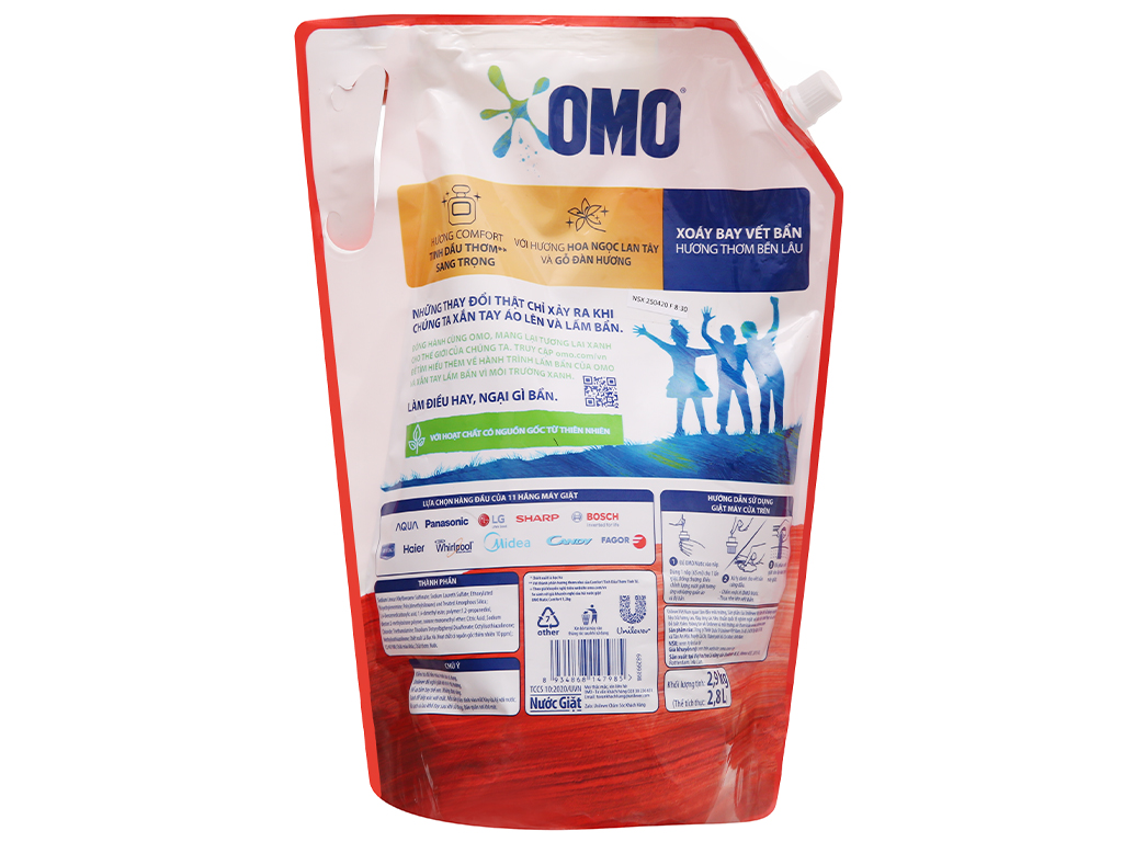 Nước giặt OMO comfort tinh dầu thơm 2kg9 | Fast.vn