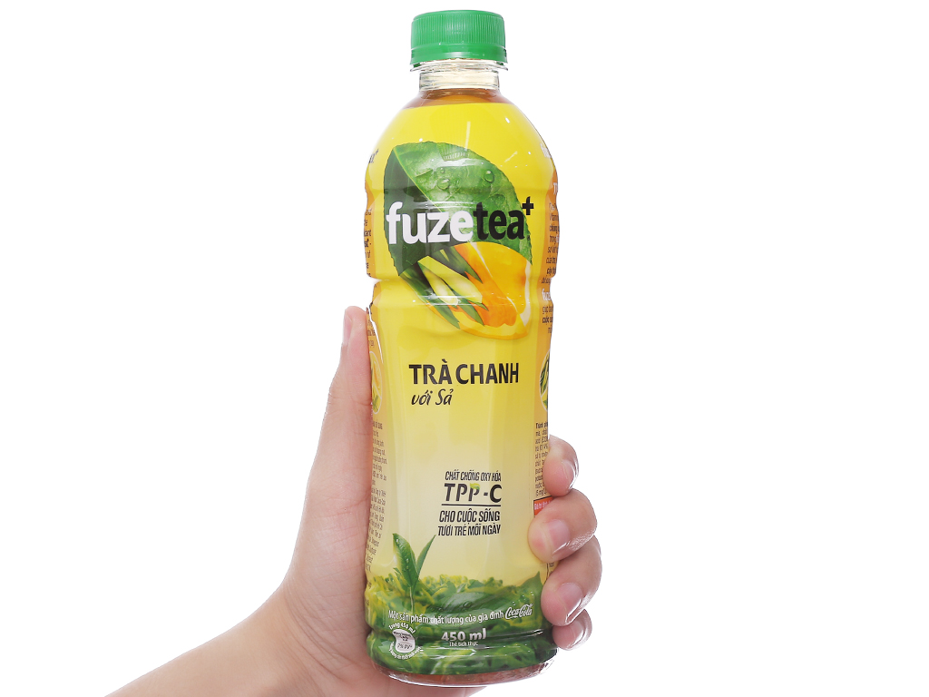 24 chai trà chanh với sả Fuze Tea 450ml | Văn Phòng Phẩm ...
