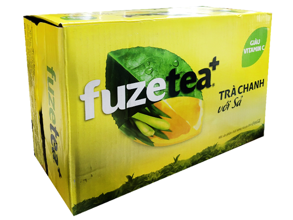 Thùng 24 lon trà chanh với sả Fuze Tea 320ml | Fast.vn