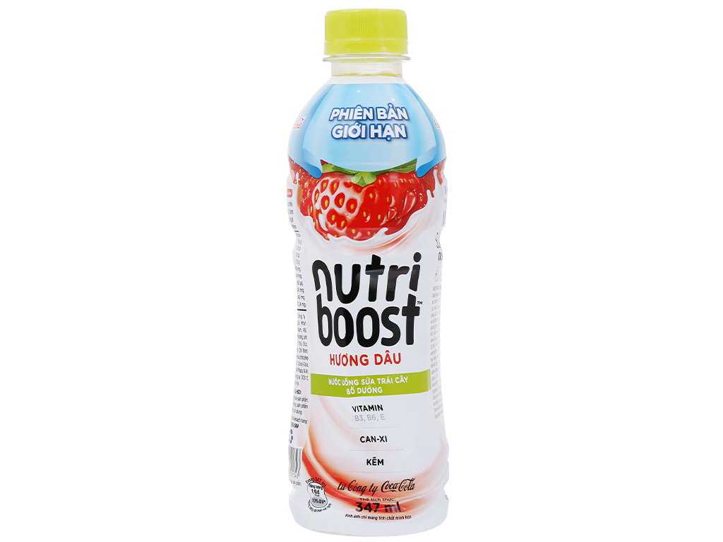 Thùng 24 chai sữa trái cây Nutriboost hương dâu 297ml | V...