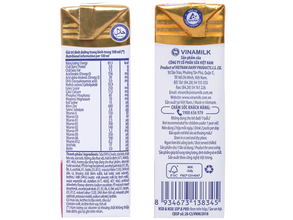 Thùng 48 hộp sữa dinh dưỡng Vinamilk ADM Gold 180ml | Văn...