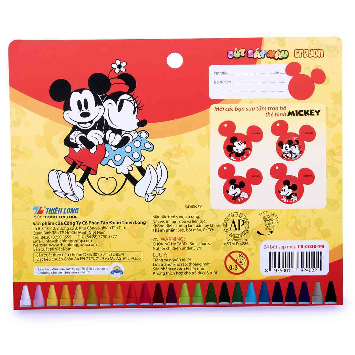 Bút sáp màu colokit disney mickey cr-c030/mi | Văn Phòng ...