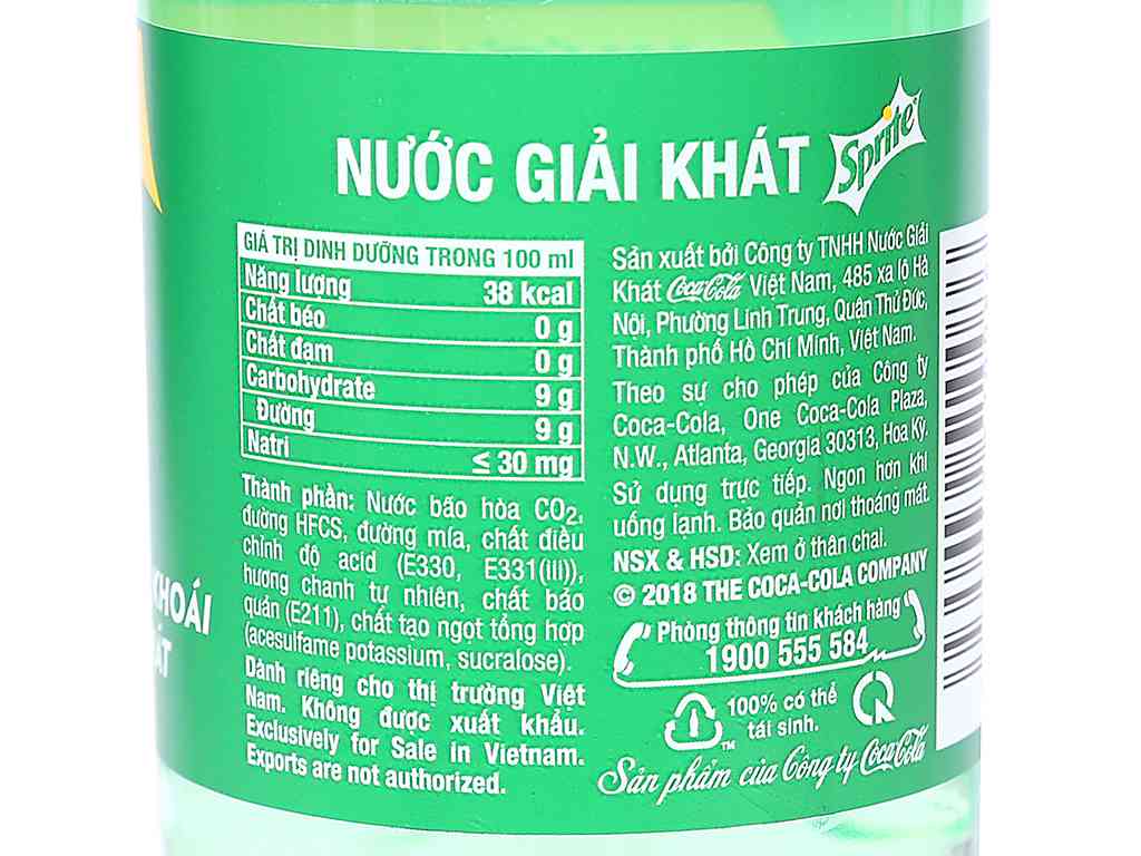 6 chai nước ngọt Sprite hương chanh 600ml | Fast.vn